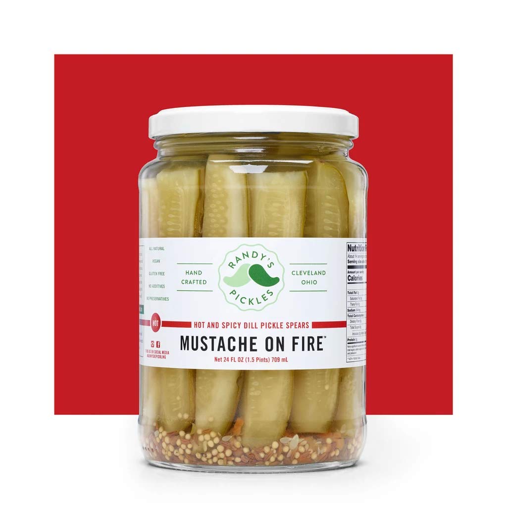 Amazon.com : Mustache on Fire Hot Pickles (4 jars) : Grocery & Gourmet Food