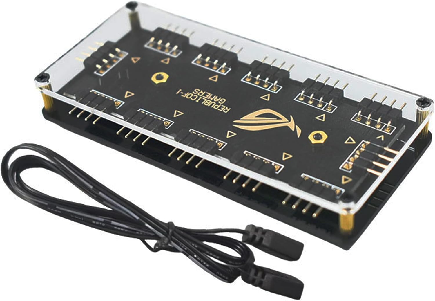 Dewocke RGB Controller, 1 bis 10 Ports RGB HUB, 12V 4PIN ARGB Splitter ...