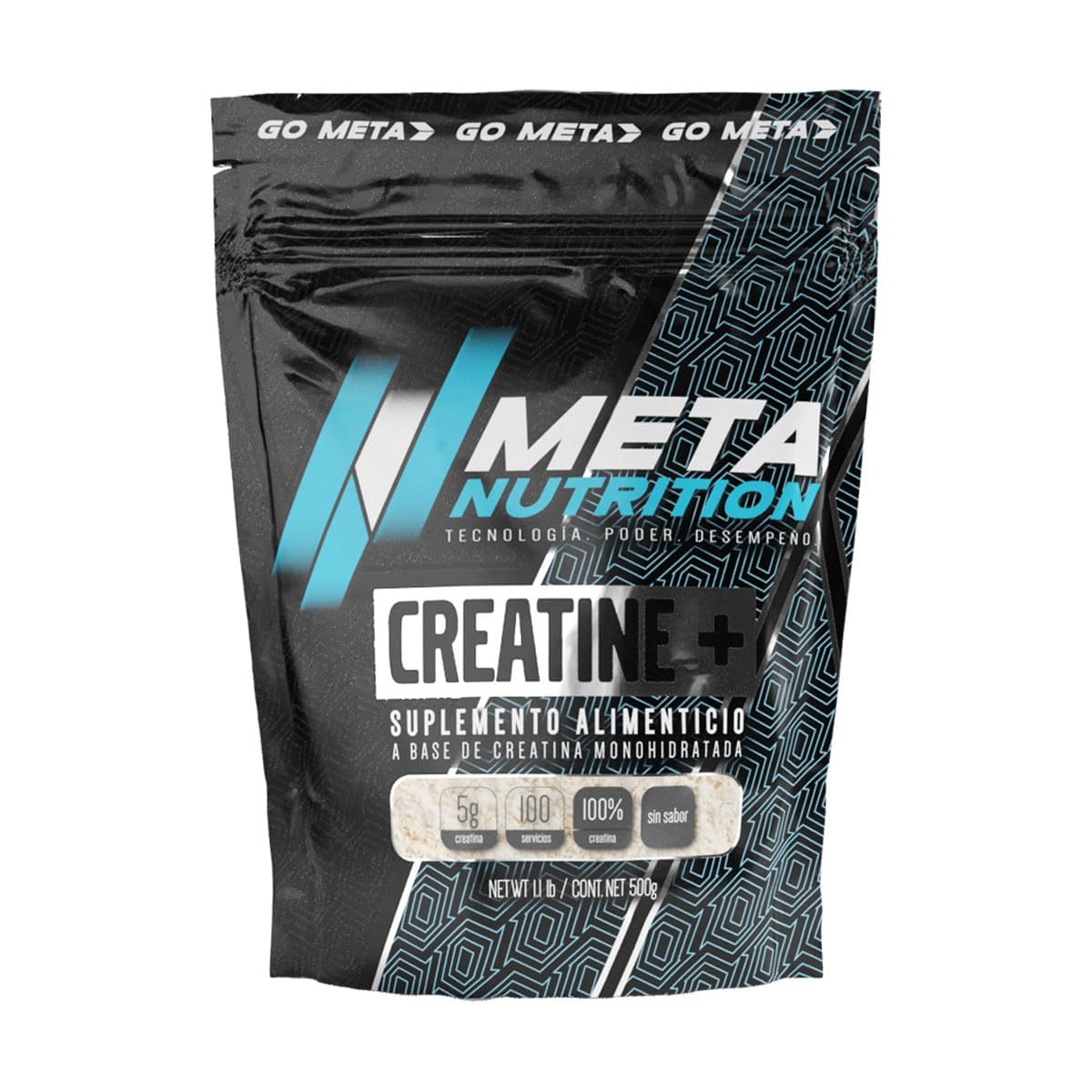 Meta Nutrition Creatina Monohidratada Creatine - 500 Gr, 100 Porciones ...