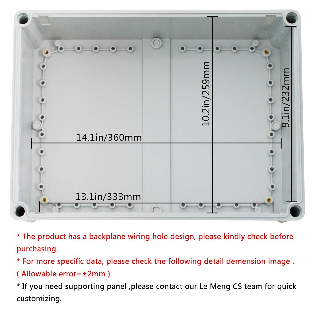Snapklik.com : LeMotech Junction Box IP67 Waterproof Dustproof ABS ...