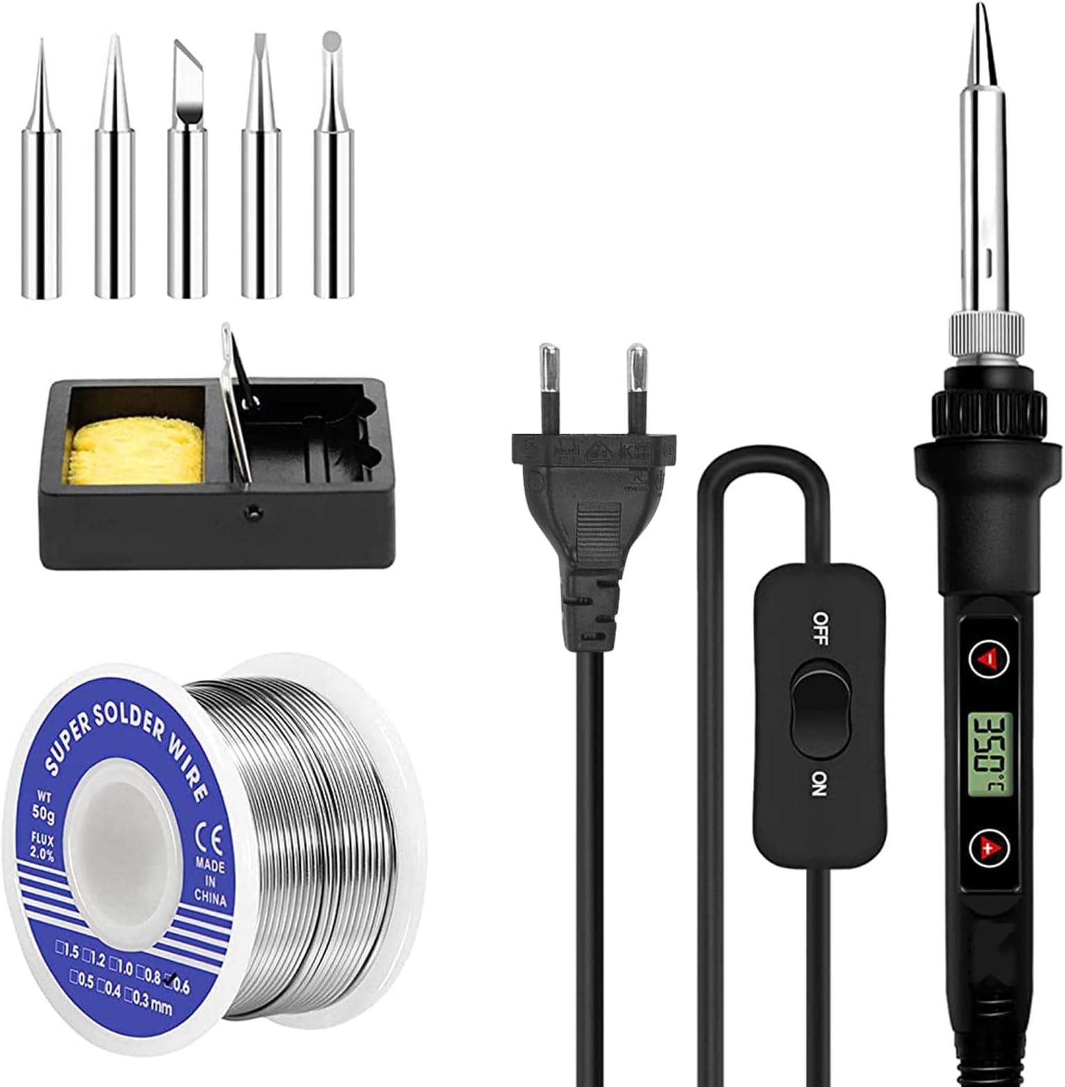 Serplex AC Soldering Iron Kit With 5 Different Soldering Tips & 1 Roll ...