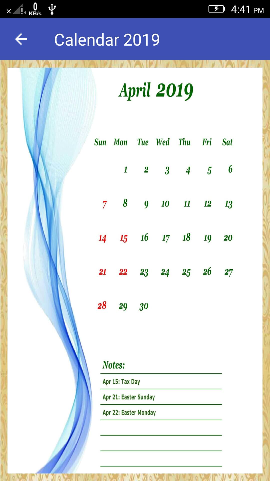 Calendar 2019 - App on Amazon Appstore