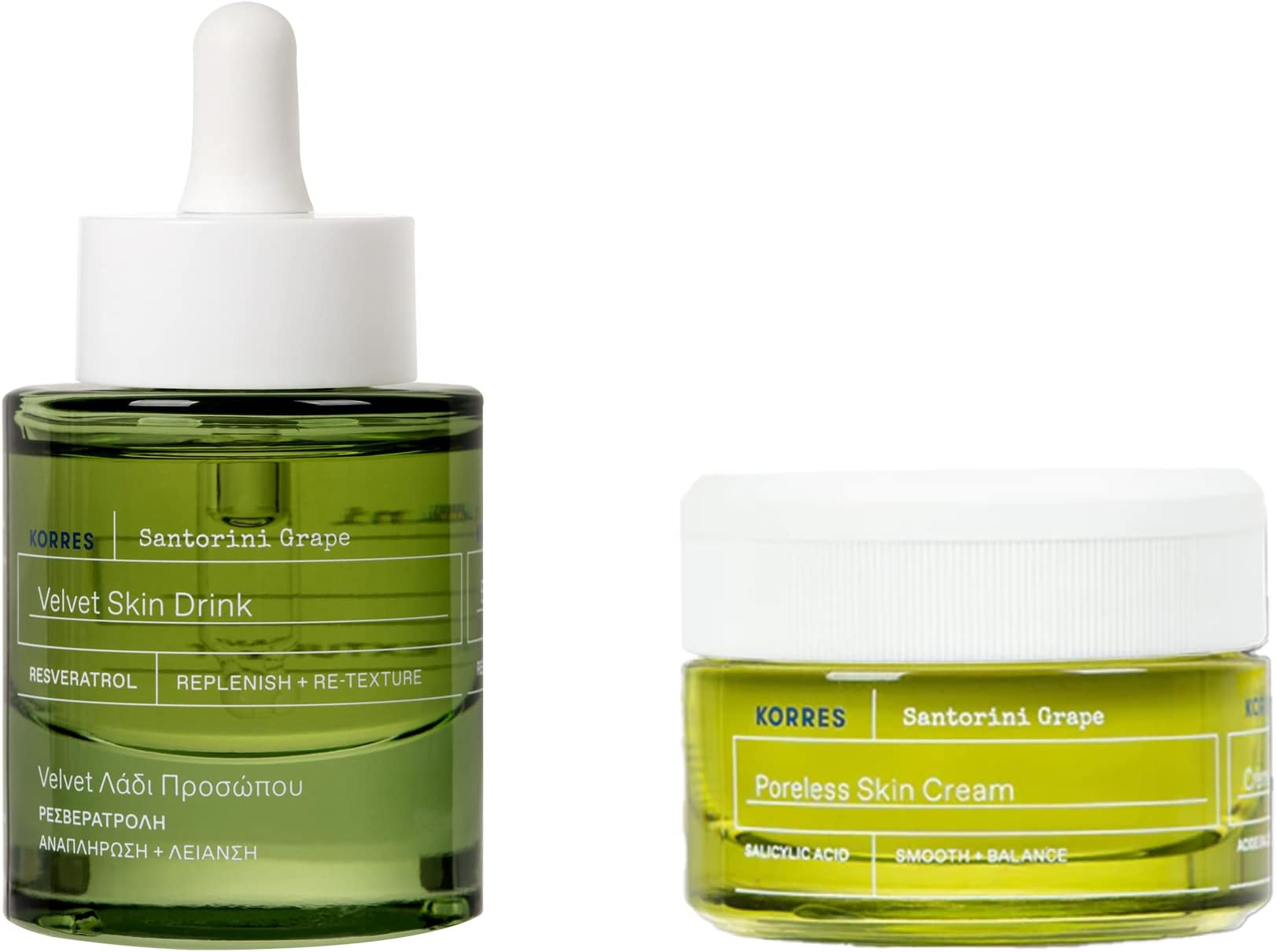Amazon.com : KORRES Santorini Grape Poreless Skin Power Duo includes ...
