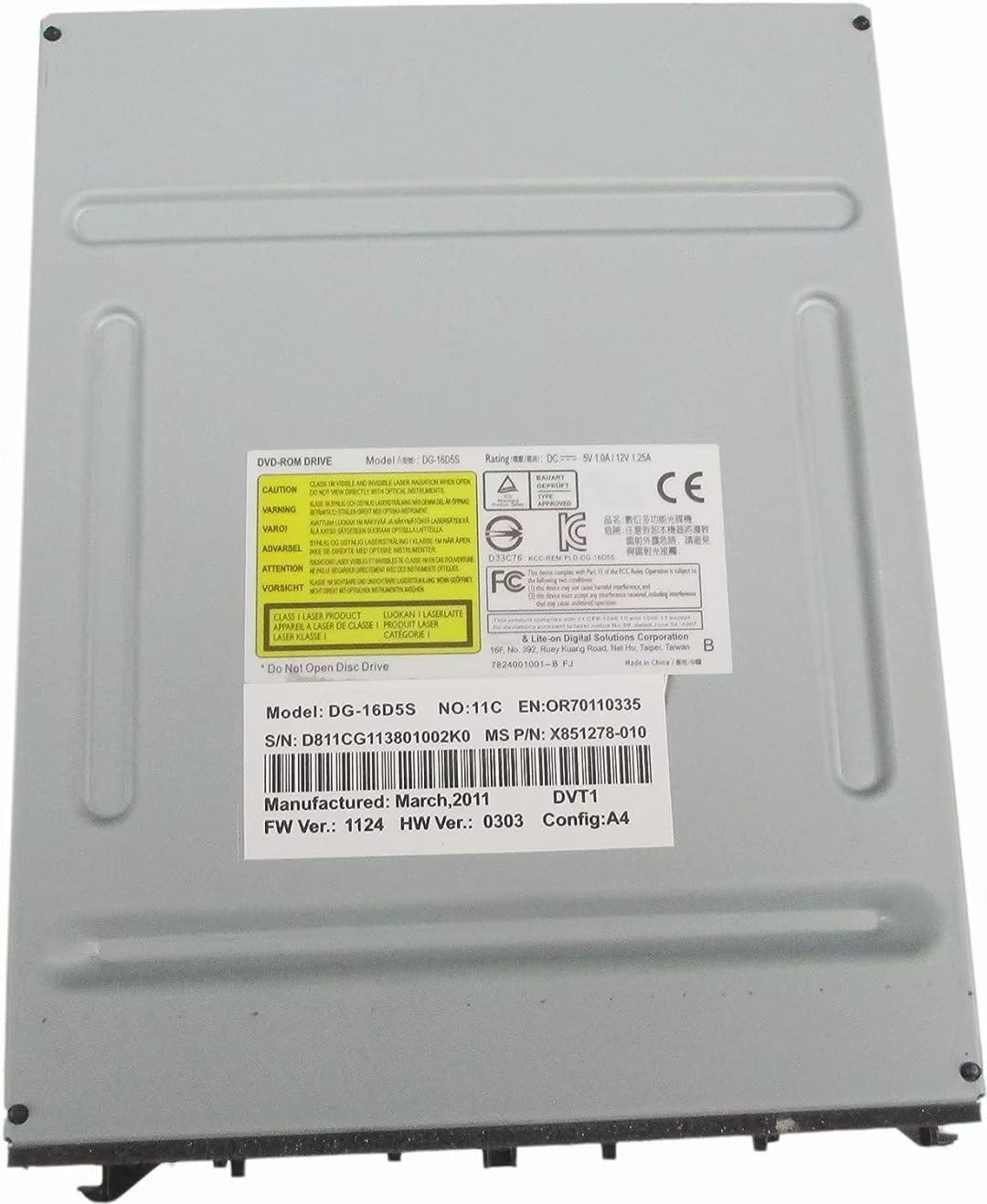 Amazon.com: Spare Part DVD ROM Disc Drive for Xbox 360 Slim Lite-On DG ...