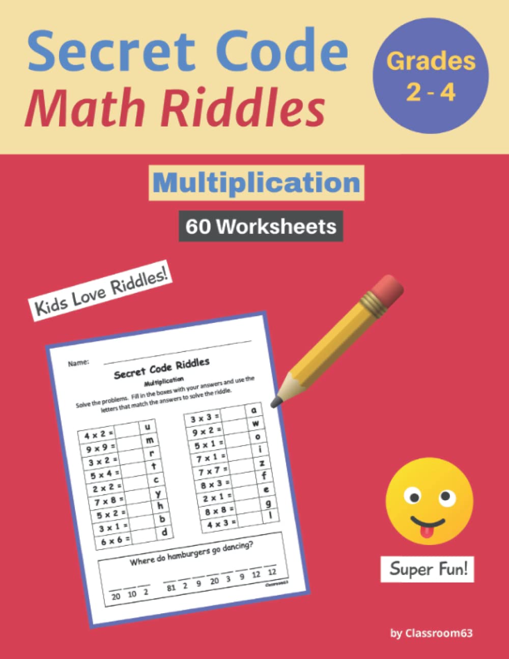 Secret Code Math Riddles - Multiplication: 60 Worksheets: Grades 2-4 ...