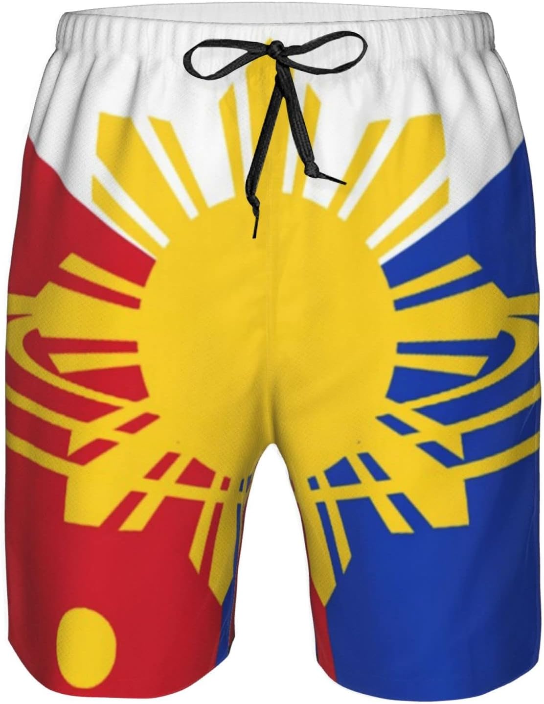 3 Stars and Sun Filipino Philippines Flag Men Swim Trunks 9' Quick Dry ...