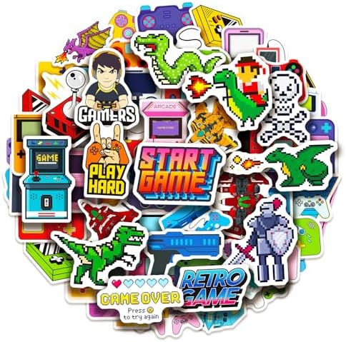 Amazon.com: VARACL 50 Pieces Video Game Stickers Decals Set for Kids ...