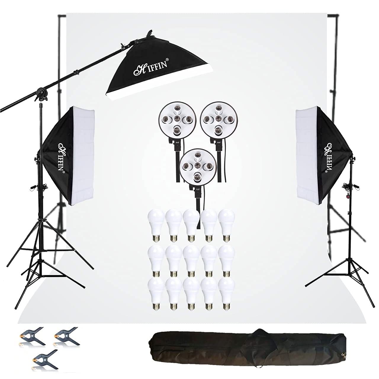 HIFFIN 5 PRO Quadlux Mark III Soft Led Still & Video Light Softbox 3 ...
