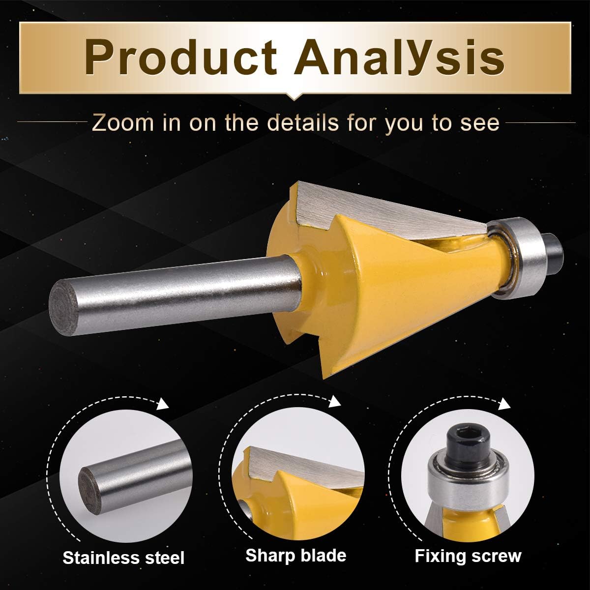 KATUR 15 Degree Chamfer and Bevel Edging Router Bit, | Ubuy Sri Lanka