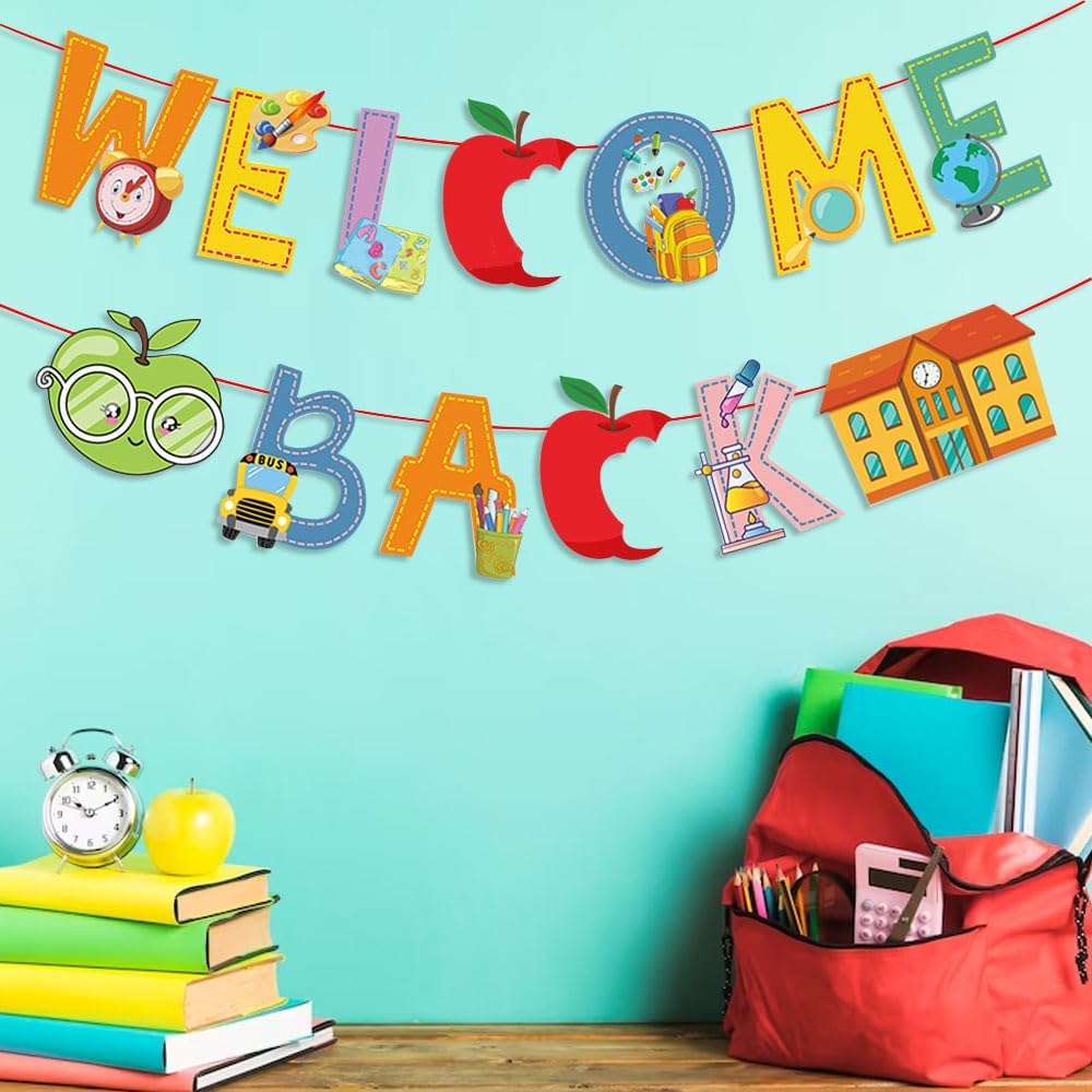Amazon.com: Back to School Banner for Classroom First Day of School ...