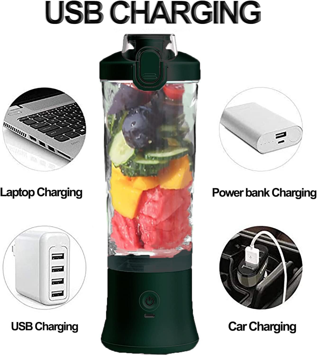 Portable Blender, Blenders for Shakes and Smoothies, 20 Oz 4000mAh ...
