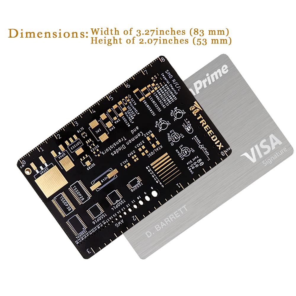 Snapklik.com : 2PCS Multifunctional Wallet PCB Ruler SMD Ruler 3inch ...