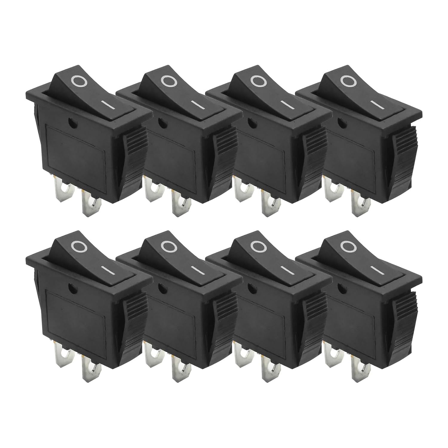 EATAKWARD 2 Pin Snap Rocker Switch, Black SPST ON-Off AC 250V 15A 125V ...
