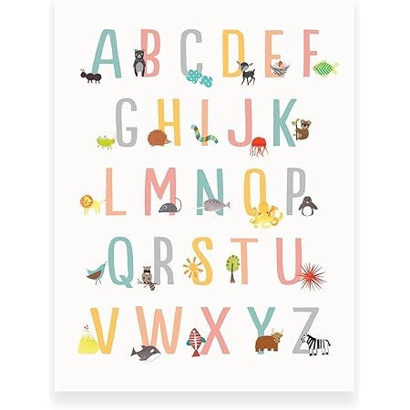 Amazon.com: Nature Themed Spanish Alphabet Wall Art Print 11x14 Nursery ...
