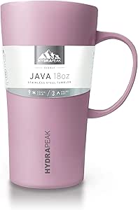 Hydrapeak 18oz Double Vacuum Insulated JAVA Coffee Mug. Stainless Steel ...