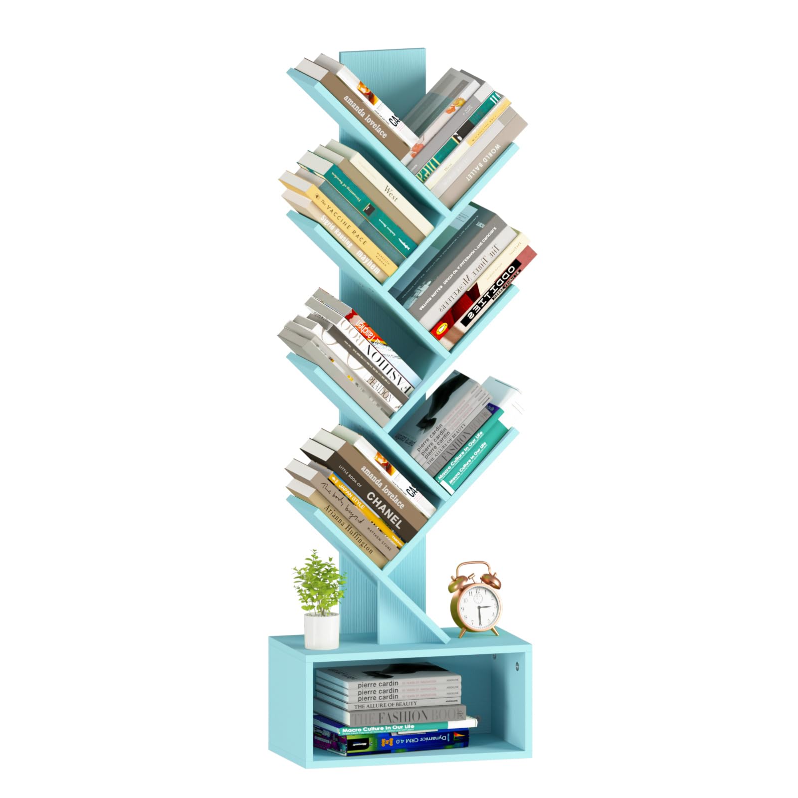 Amazon.com: Yoobure Tree Bookshelf - 6 Shelf Retro Floor Standing ...
