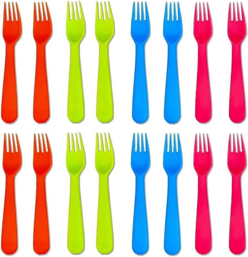 Amazon.com: PLASKIDY Plastic Toddler Fork Set of 18 - BPA Free ...