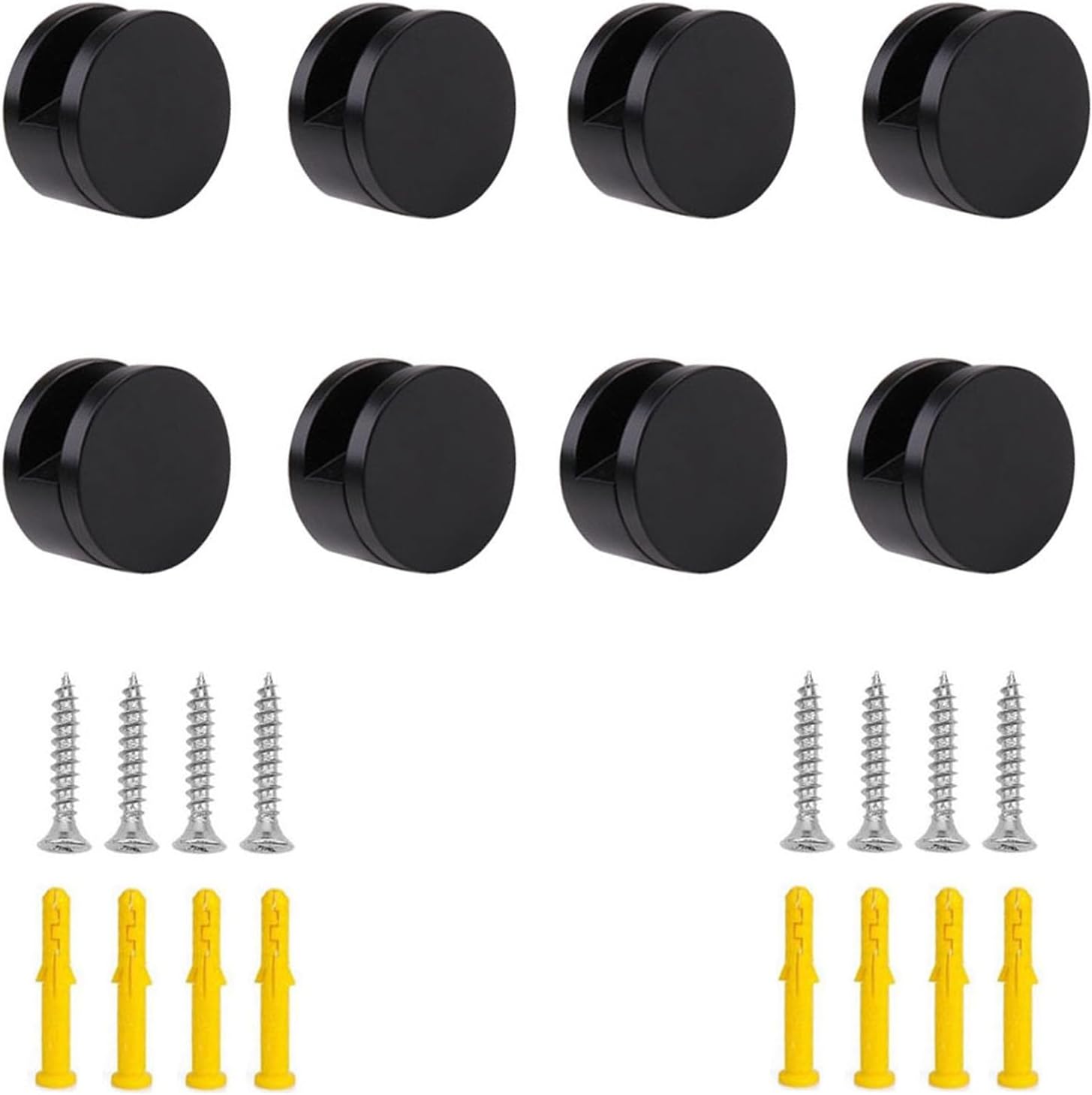 Amazon.com: 4 Pcs Round Glass Hanging Clips, Mirror Clips,Frameless ...