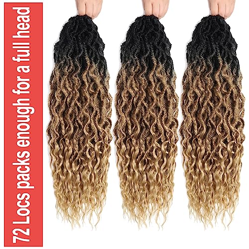 TAOYEMY Goddess Locs 24 inch Faux Locs Crochet Hair Pre-Looped Soft ...