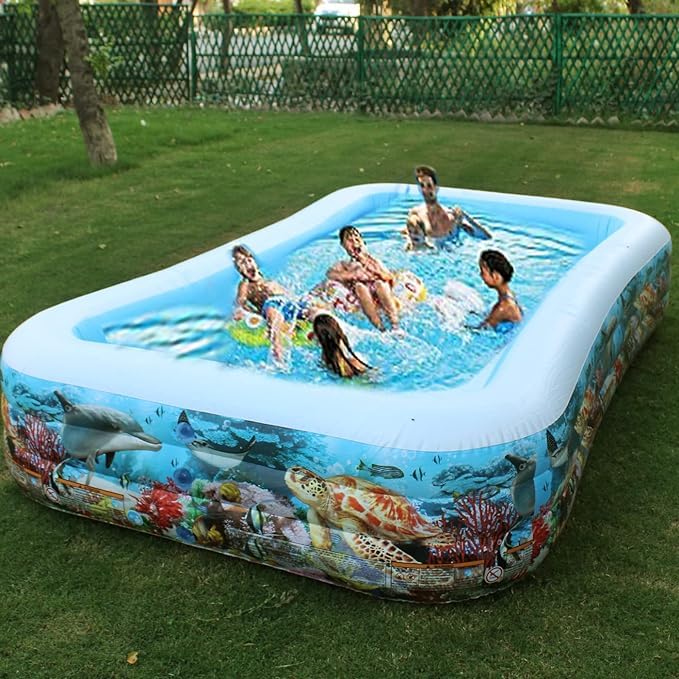 Buy Fully 10 Feet Big Size Swimming Pool Tub for Kids and Adults Indoor ...