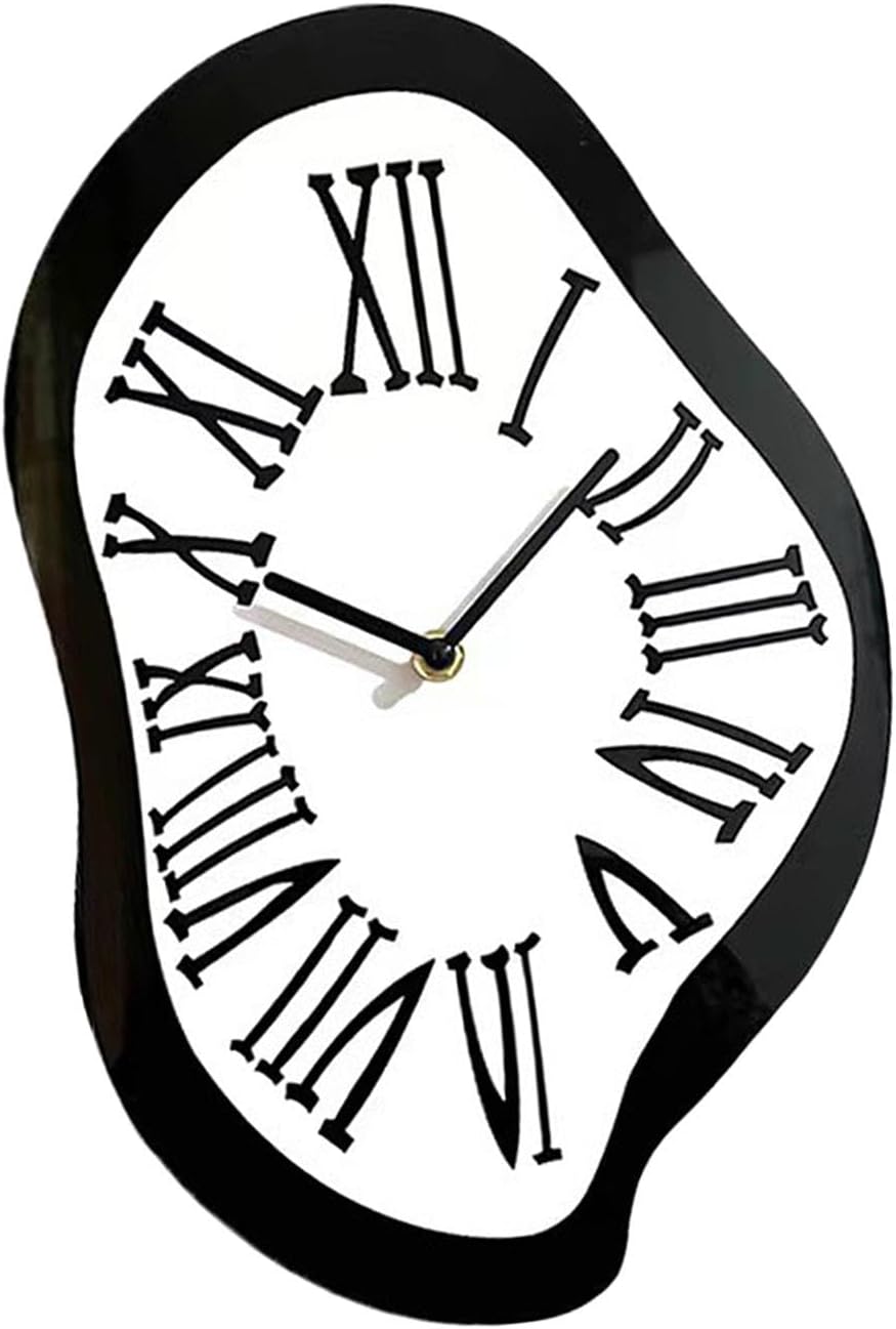 Amazon.com: JISADER Melting Wall Clock Abstract Decor Fashion ...