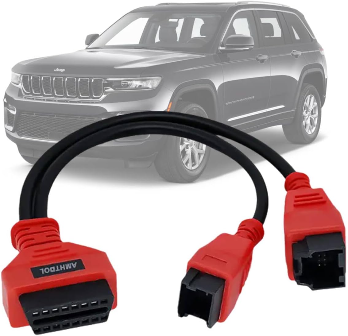 AMHTDOL FCA 12+8 Pin Connector to OBD2 Adapter Security Bypass Cable ...