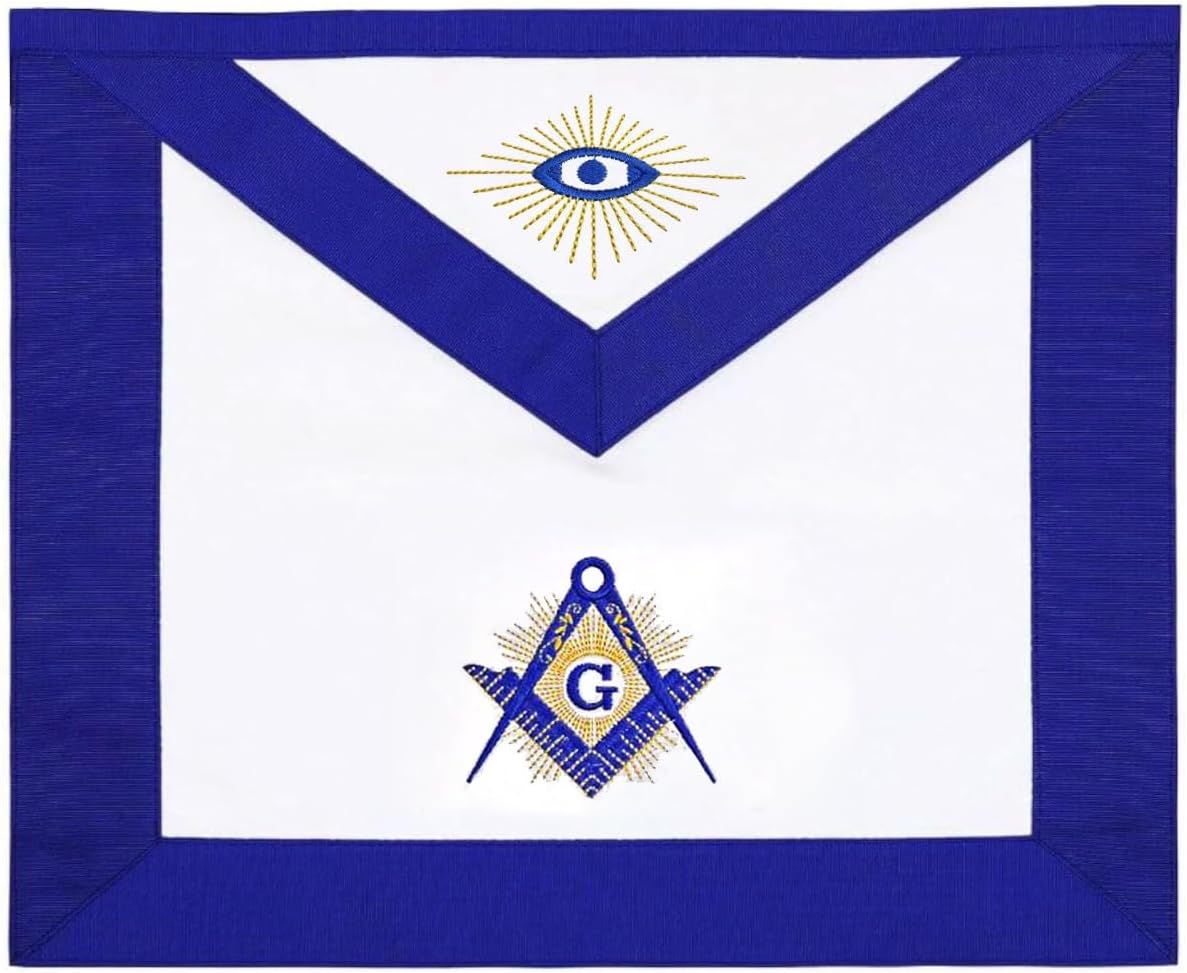 Amazon.com: Generic Masonic Blue Lodge Master Mason Apron With Radiant ...