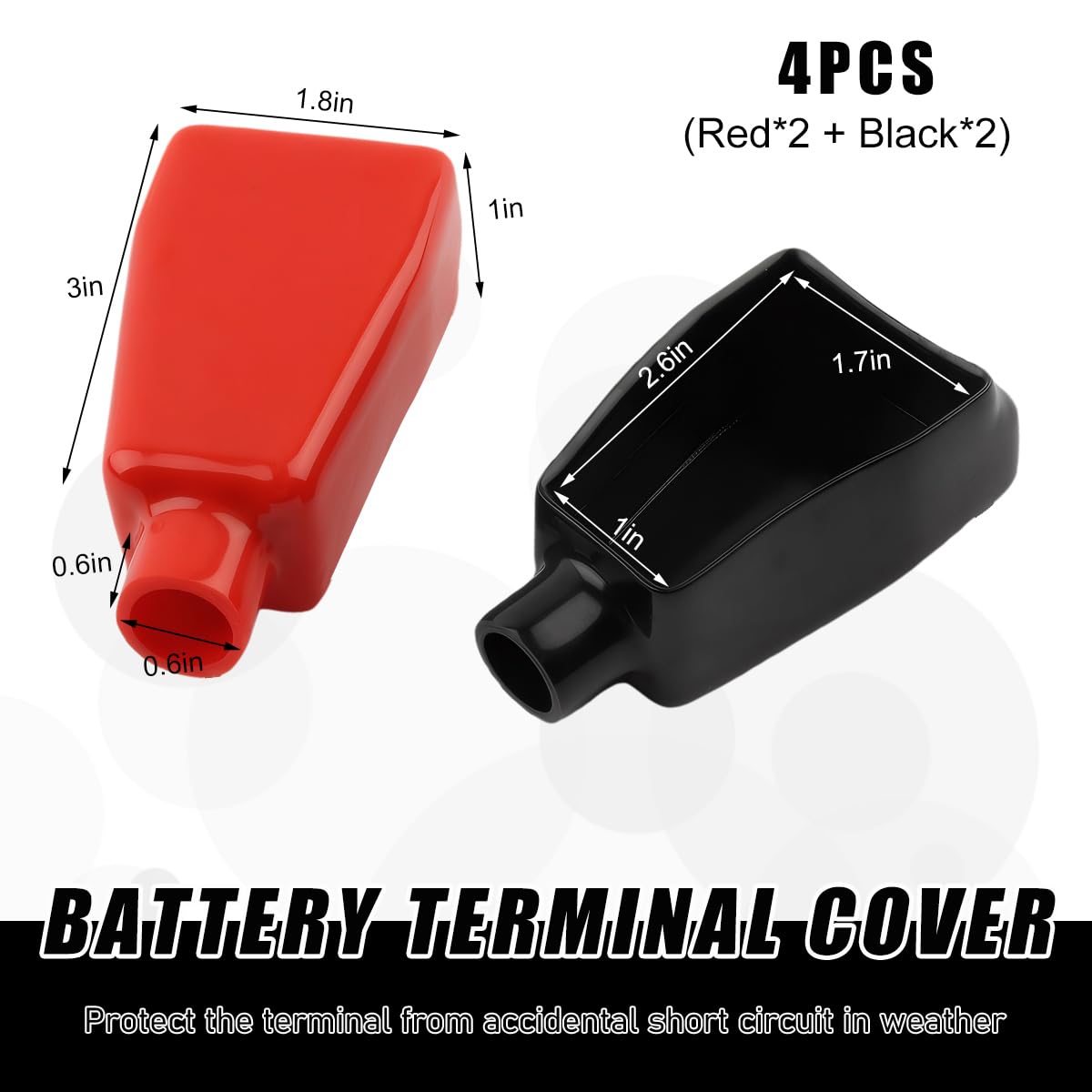 Snapklik.com : Povtii Battery Terminal Covers For Car, Automotive ...