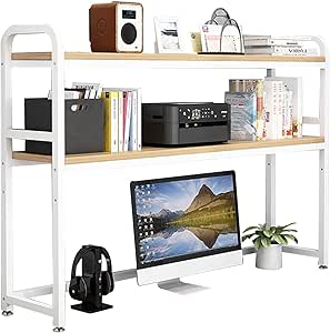 Amazon.com: Desktop Bookshelf Desktop Bookcase for Computer Desk ...
