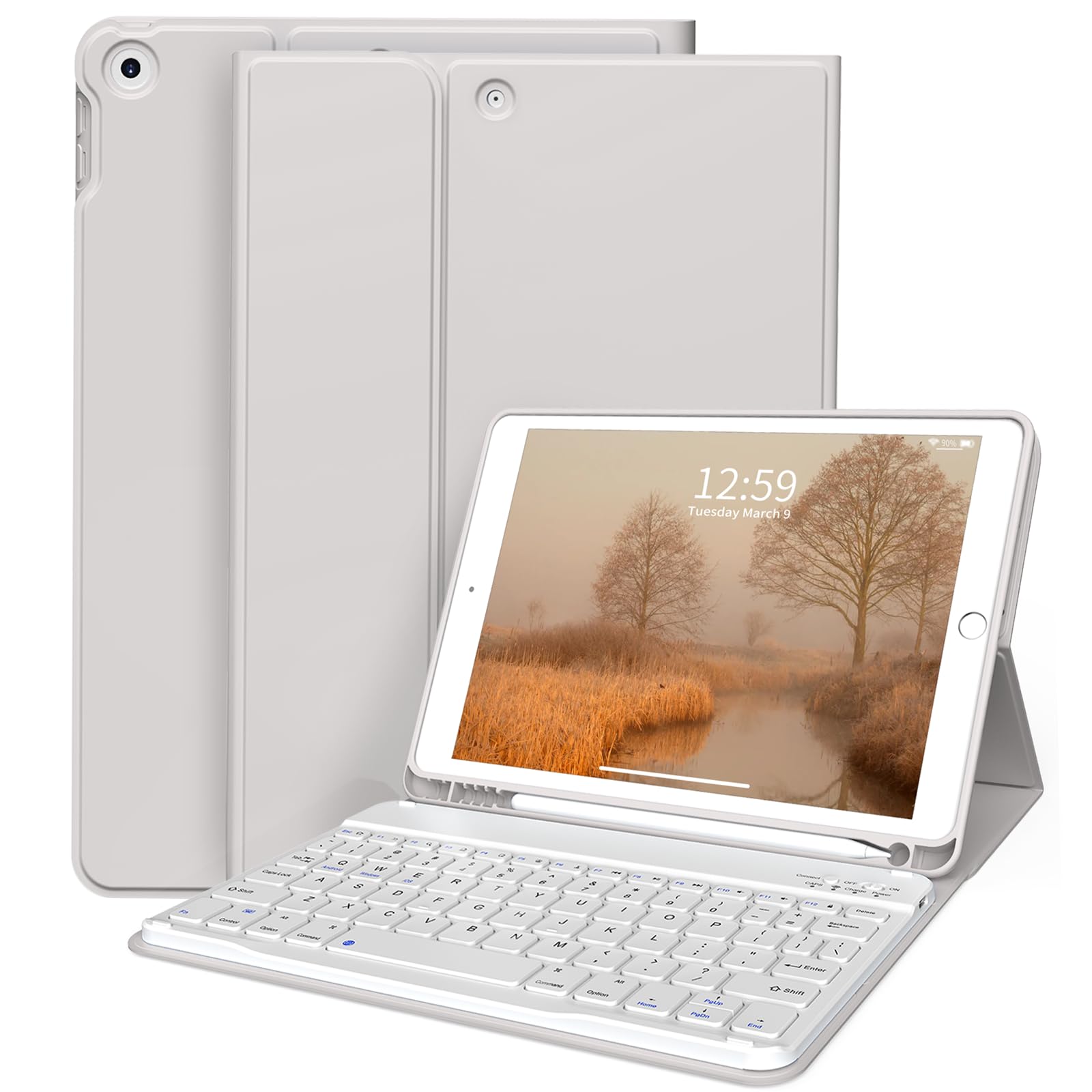 Amazon.com: ZKTUYU Keyboard Case for iPad 9th Generation 10.2 inch ...