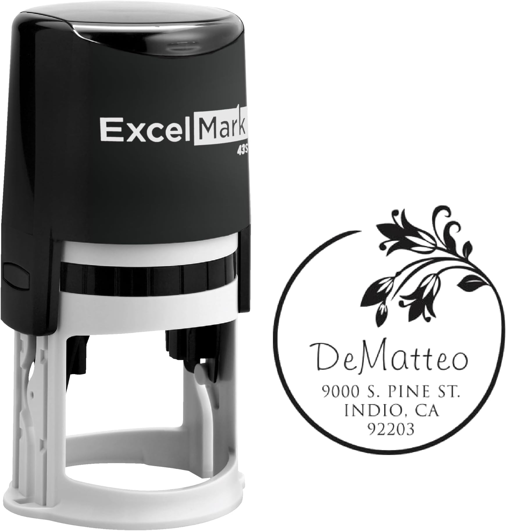 Amazon.com : Custom Self Inking Address Stamp with Monogram - Style 186 ...