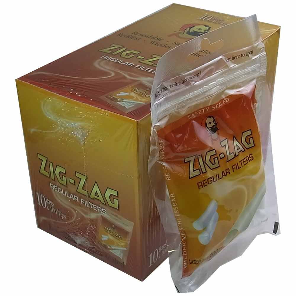 Zig Zag Regular Standard Filter Tips 100's (10), Paper, Orange, 8 x 10 ...