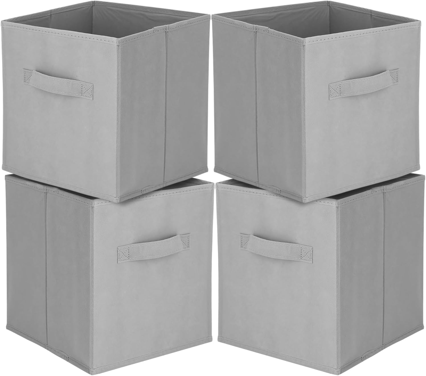 JF HOME BLISS 4 Pcs Cube Storage Box Collapsible Organizer Bin ...