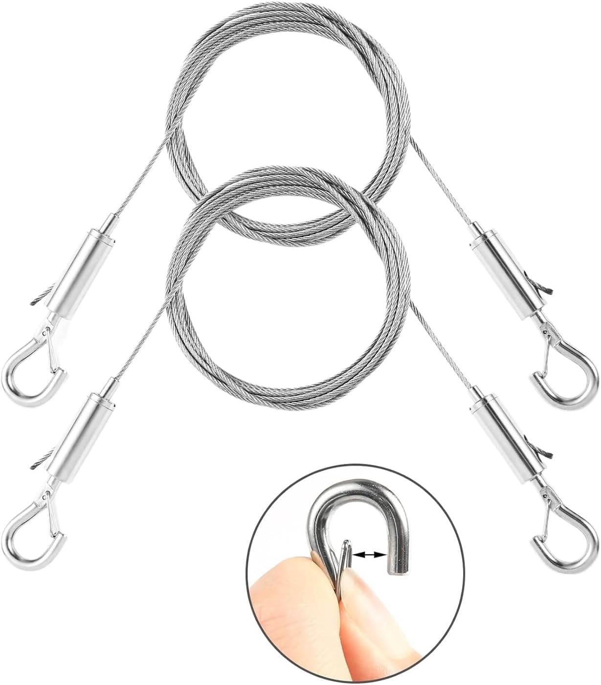 STEFORD 2 PCS Adjustable Picture Hanging Wire, 6.6 Feet Heavy Duty ...