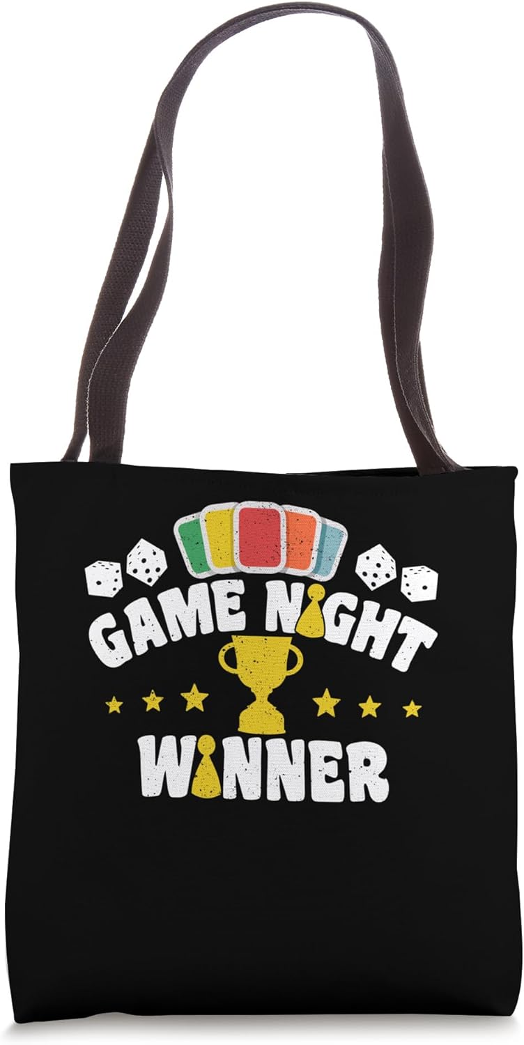 Amazon.com: Game Night Winner Tabletop Board Games Tote Bag : Clothing ...