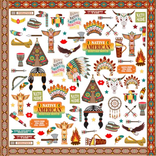 TecUnite 75 Pcs Native American Heritage Bulletin Board Set - Import It All