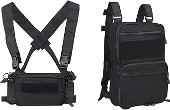 Amazon.com : DETECH Tactical Vest Airsoft Ammo Chest Rig 5.56 9mm ...