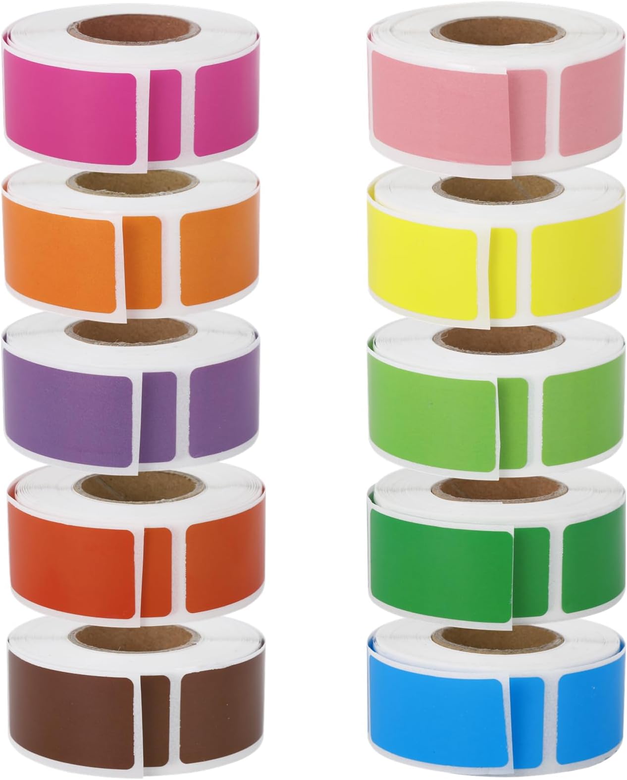 Amazon.com : 2800 Pieces 10 Color Coding Labels Rectangle Colored ...