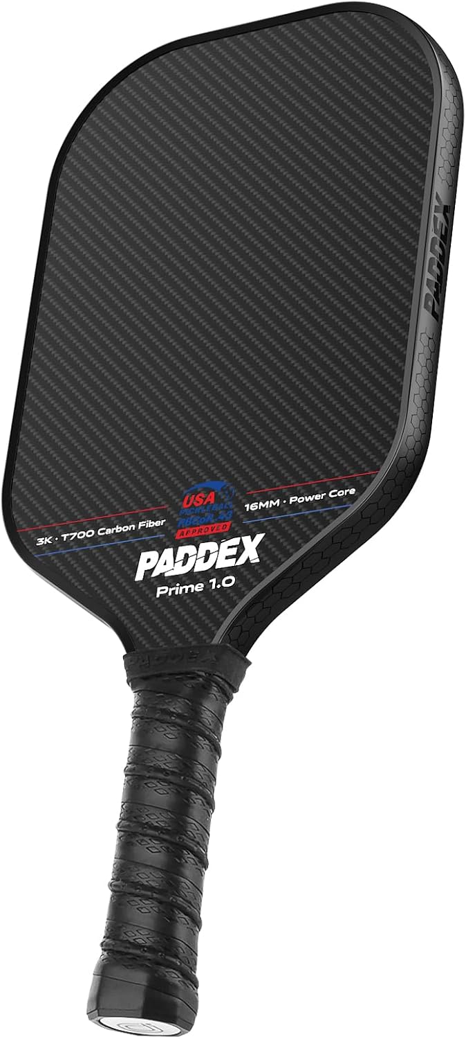 PADDEX T700 Carbon Fiber Pickleball Paddle – 16mm Polypropylene ...