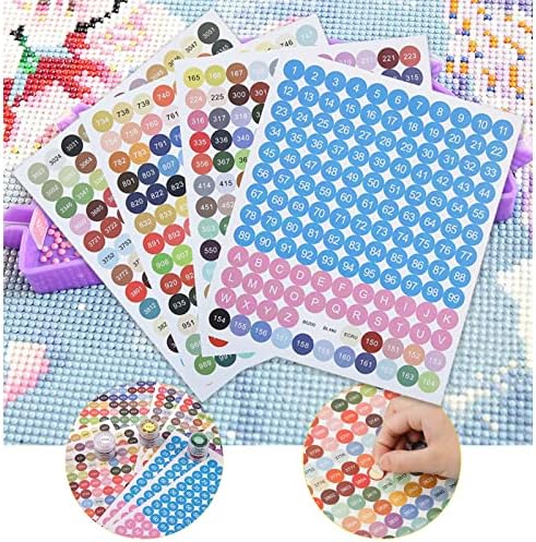 Amazon.com: Color Number Stickers, Diamond Dot Number Stickers 447 ...