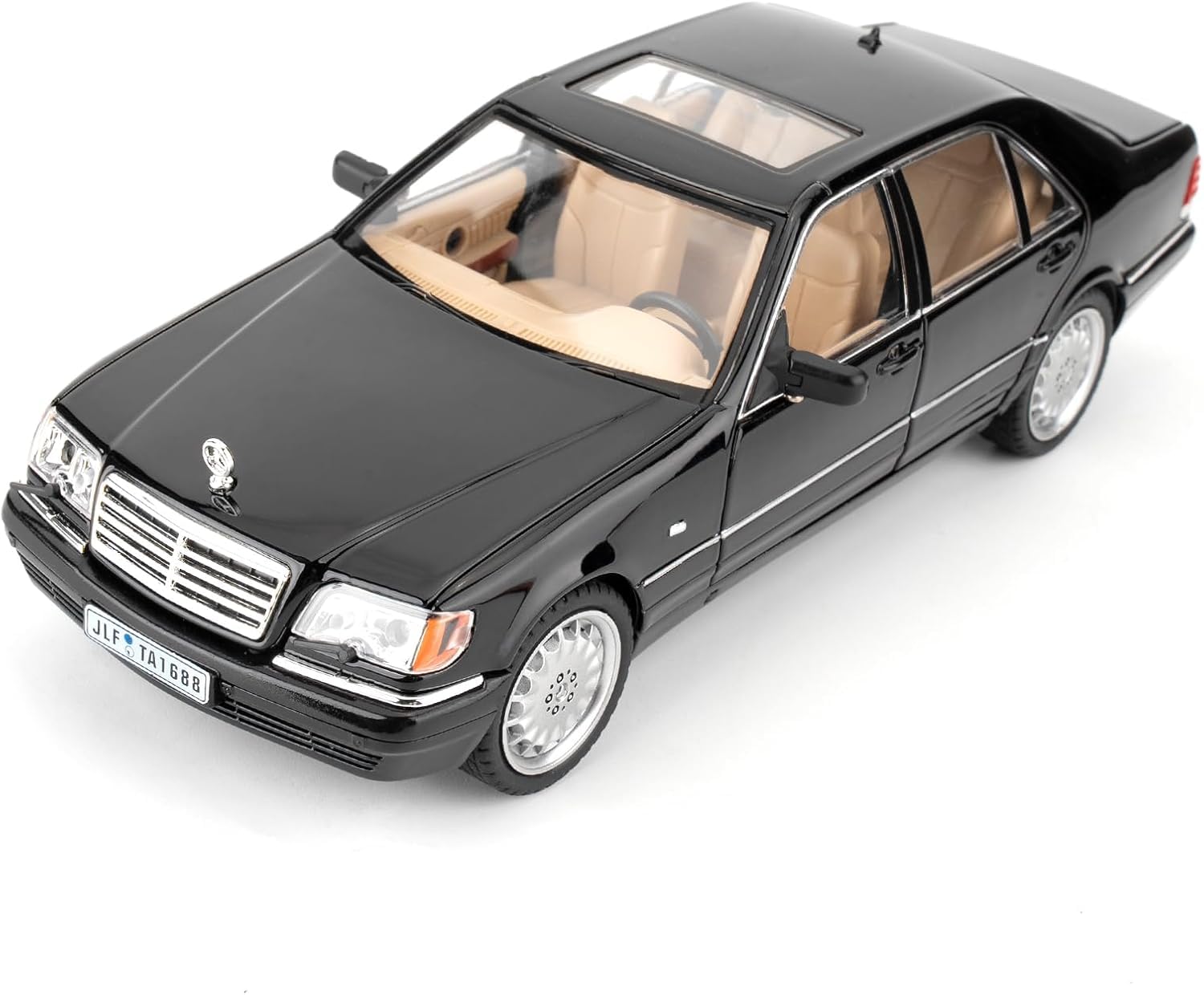 SR TOYS 1:24 Benz S-W140 320SEL Alloy Car Model Sound and Light Pull ...