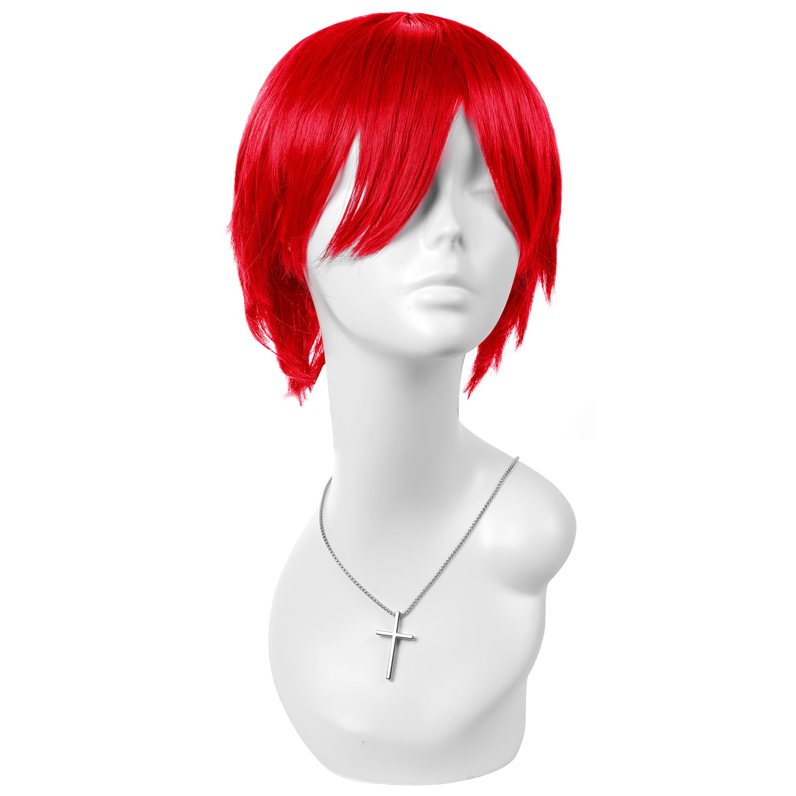 AOMIG Short Straight Wig for Men, 3 Pack Straight Anime Cosplay Wigs ...