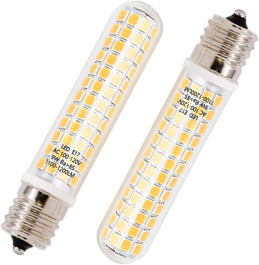 HXMLIHB E17 LED Bulb,125×2835 SMD,9W dimmable, Equivalent 100W Halogen Bulb,E17 LED Warm White ...