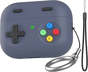 Delidigi for AirPods Pro 2 Case Cover Retro Handheld Game Console Design Silicone Protective ...