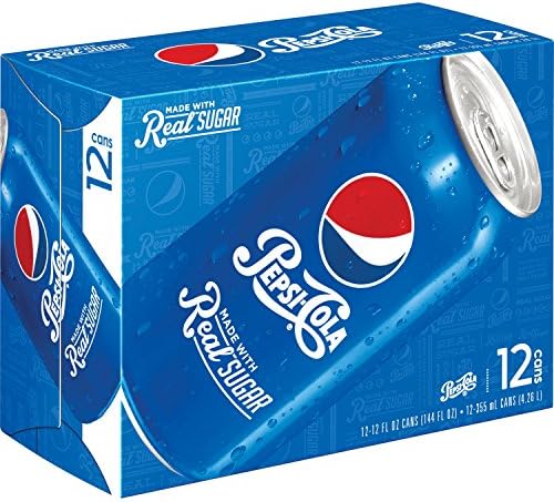 Amazon.com : Pepsi Made With Real Sugar, 12 Fl Oz Cans, 12 Pack ...