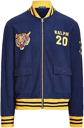 POLO RALPH LAUREN Men’s R.L Naval Tigers Ralph 20 Fleece Sweater Jacket ...