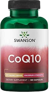Swanson, CoQ10 (Coenzyme Q10), Maximum Strength, 200mg, Ubiquinone, 90 Capsules, High-Dose, SOYA ...