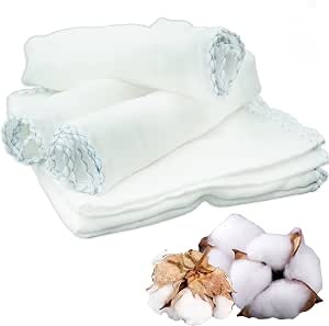 10 Pcs Muslin Face Cloths, 30x30cm Cotton Face Pack Facial Towels ...