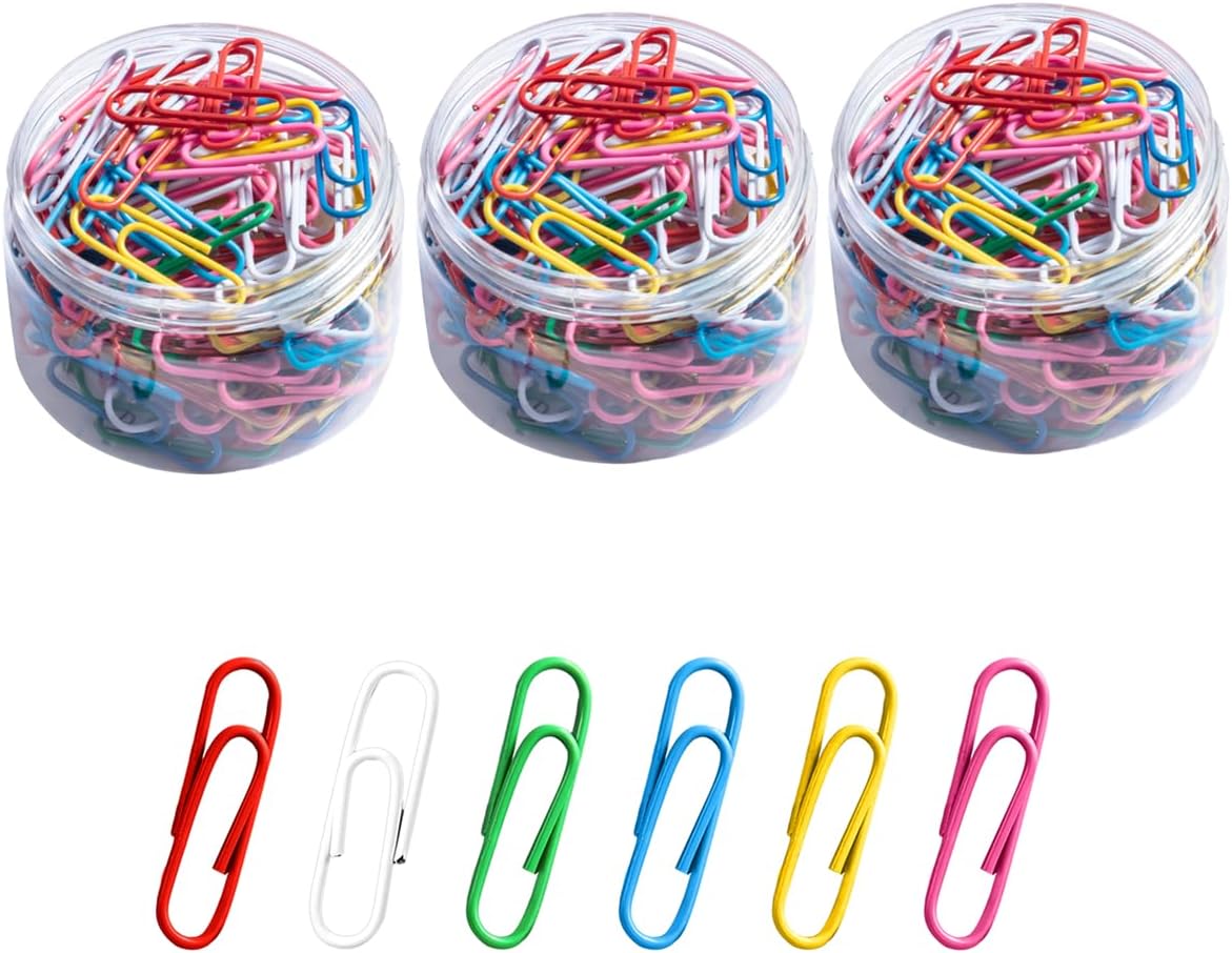 Amazon.com: M&G Paper Clips 480Pcs Colored Paper Clip Medium Size ...