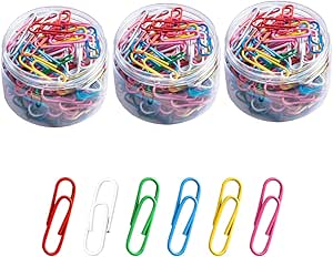 Amazon.com: M&G Paper Clips 480Pcs Colored Paper Clip Medium Size ...